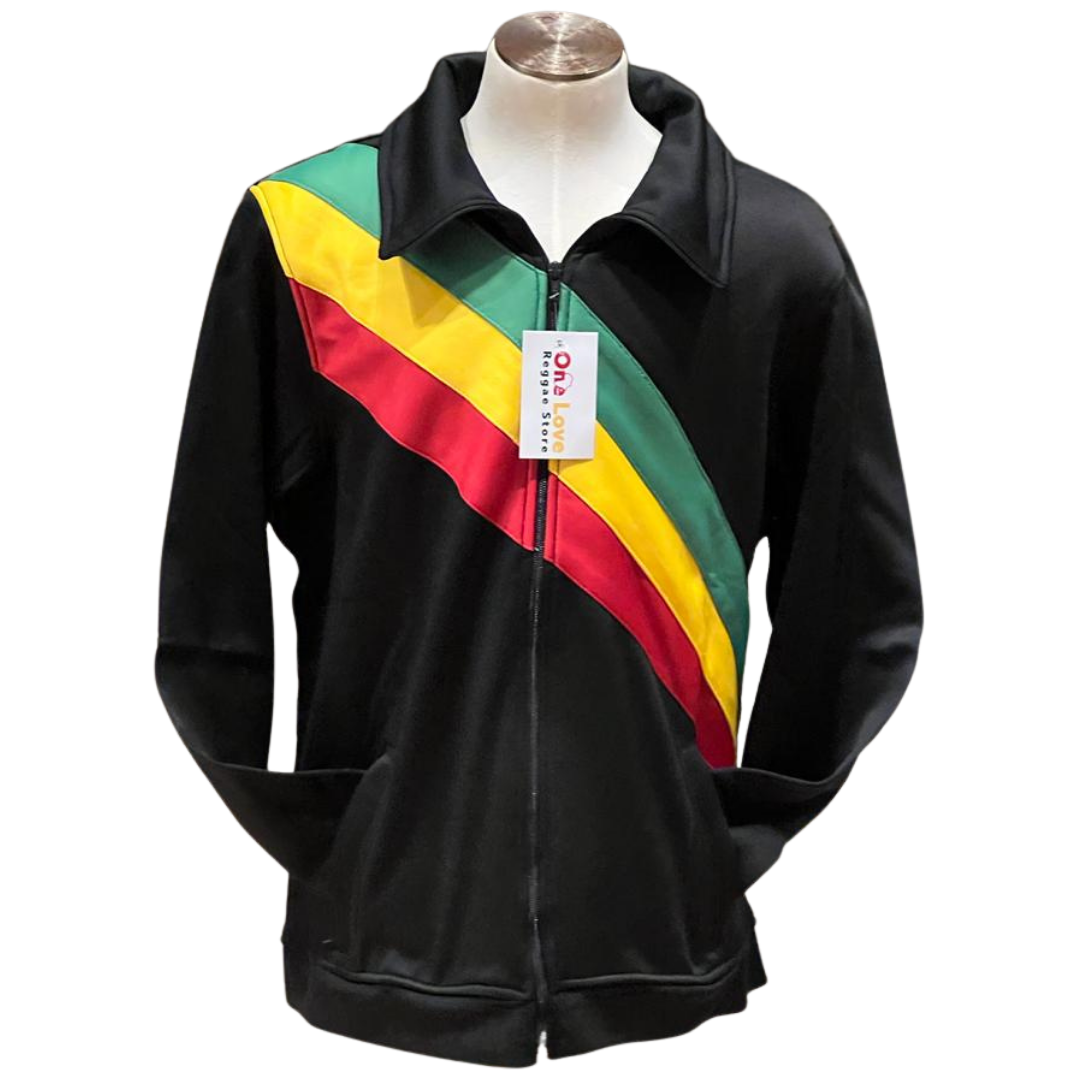 Track Jacket - Diagonal Stripes – One Love Reggae Store